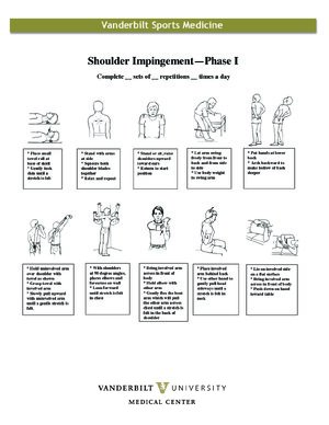 Shoulder Impingement Phase I Exercises | PDF | Chesser Resources