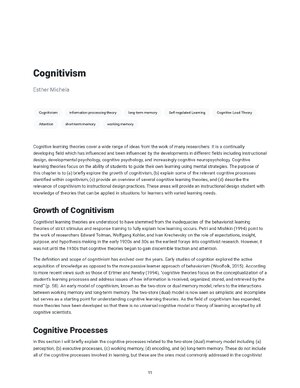 Cognitivism Esther Michela | PDF