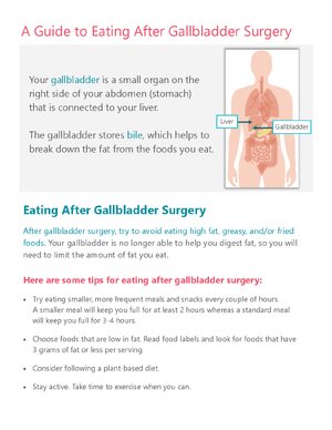 A Guide to Eating After Gallbladder Surgery | PDF