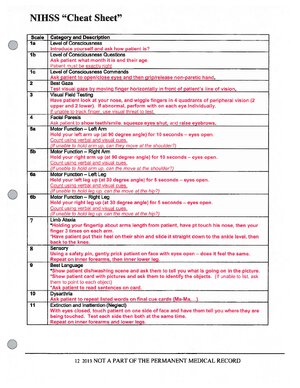 NIHSS Answer Key | PDF | Chesser Resources