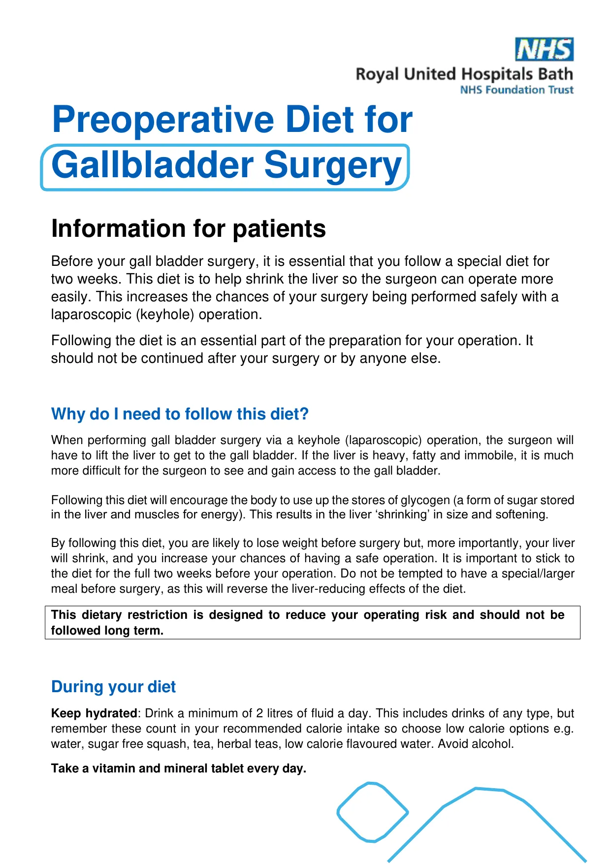 Preoperative Diet For Gallbladder Surgery | PDF | Chesser Resources