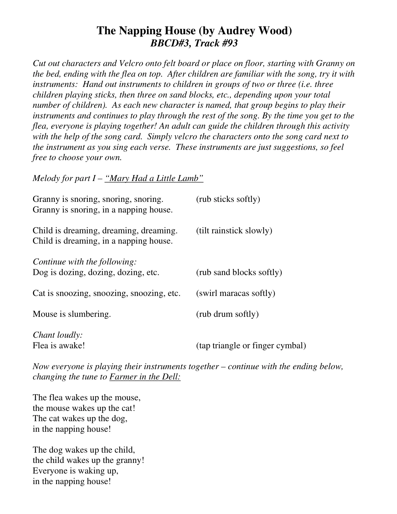 The Napping House | PDF | Chesser Resources