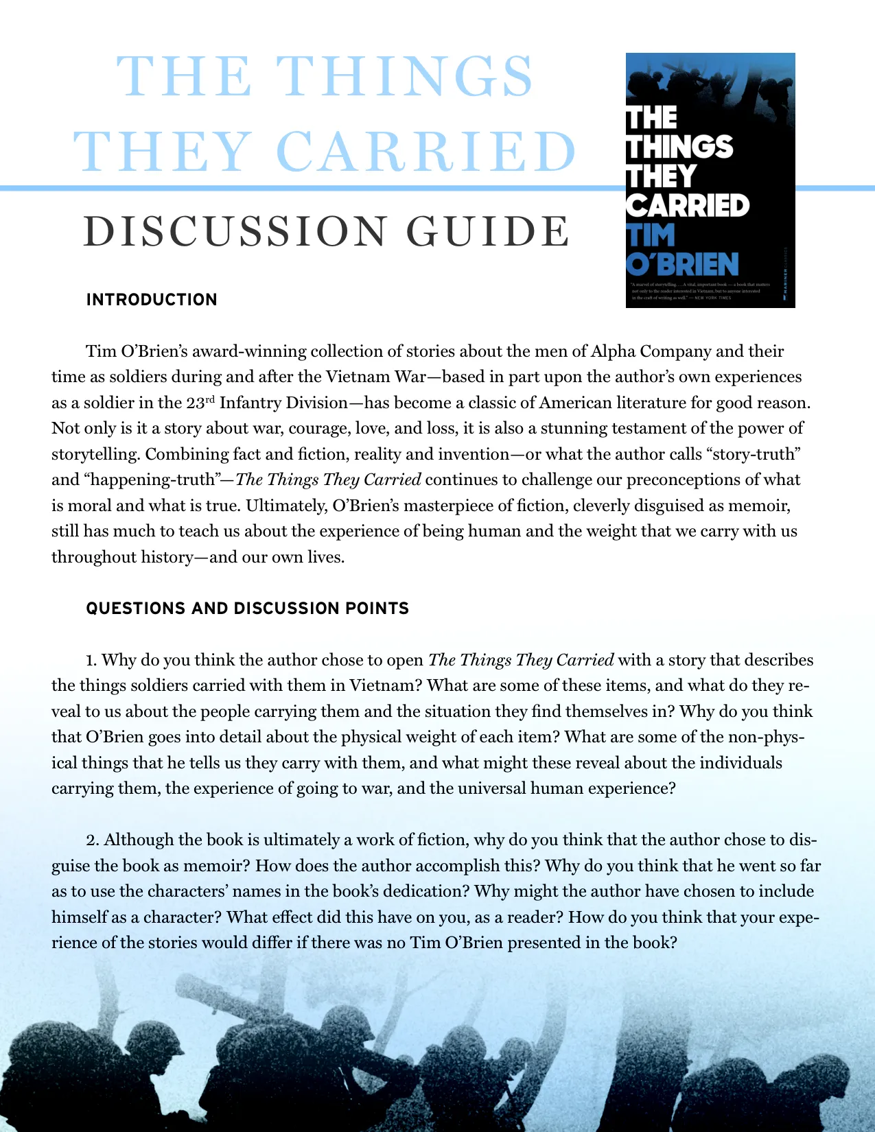 (PDF) The Things They Carried Discussion Guide - Download