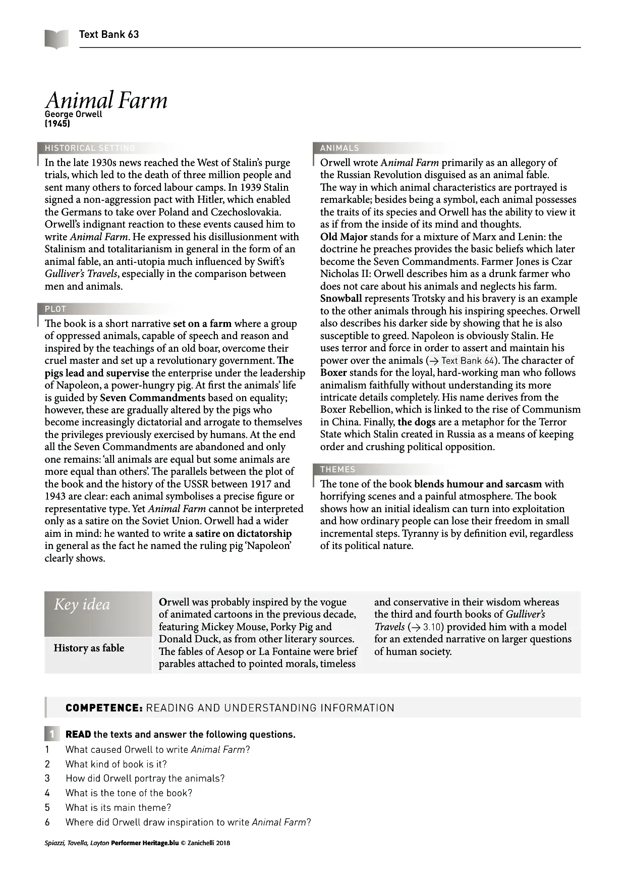 (PDF) Animal Farm George Orwell Summary - Download