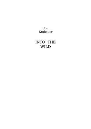 Into The Wild Jon Krakauer | PDF | Chesser Resources