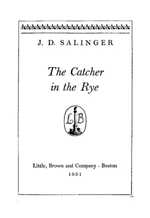 (PDF) The Catcher In The Rye PDF - Download